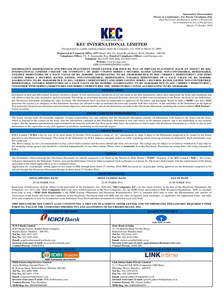 Ke C | PDF | Securities (Finance) | Prospectus (Finance)