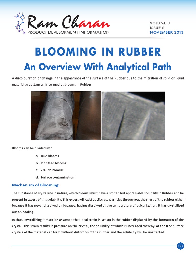 November 2013 - Blooming in Rubber | PDF | Solubility | Crystallization