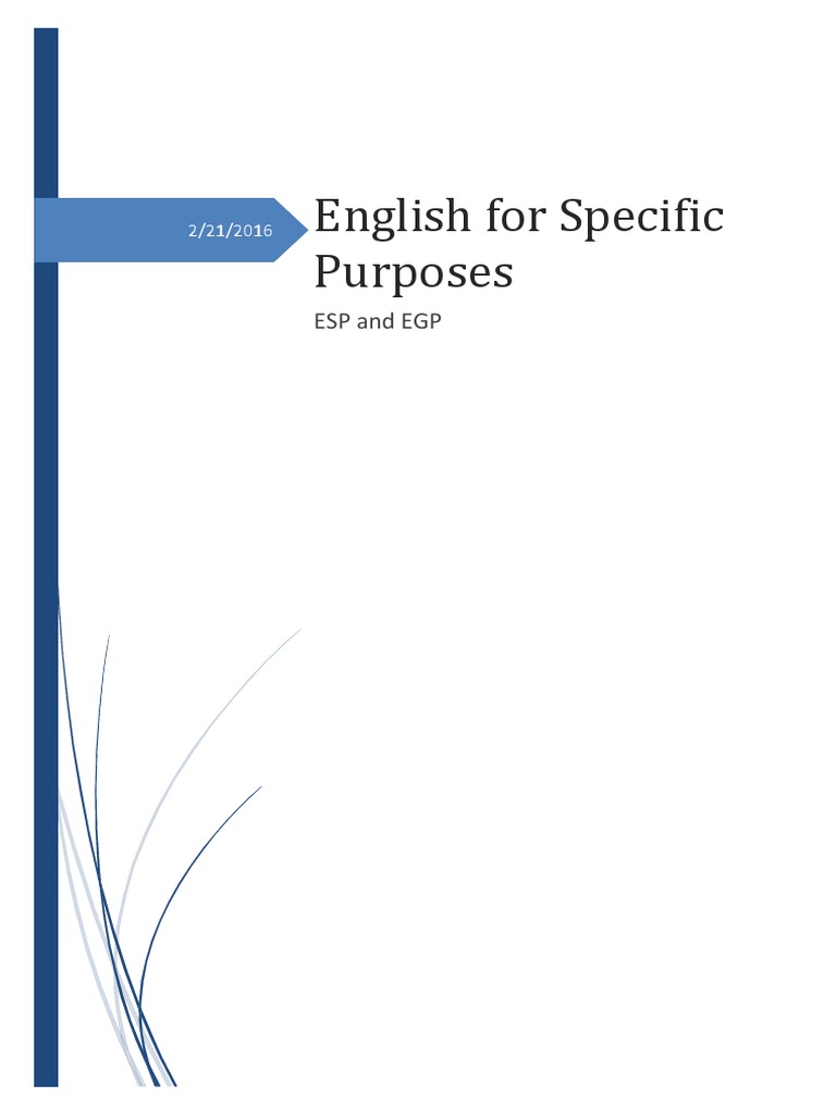 Difference Between ESP and EGP | PDF | Language Education | English Language