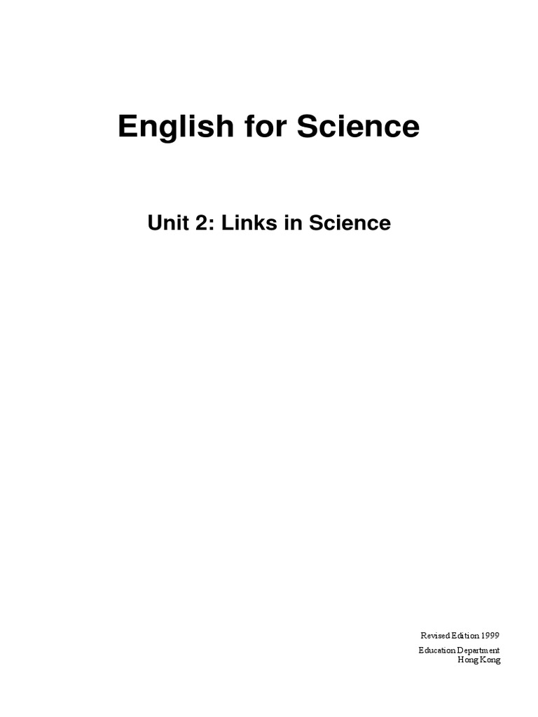 English For Science: Unit 2: Links in Science | PDF | Lens (Optics ...