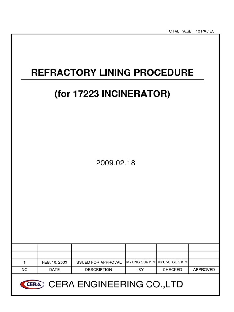 Pumpable Refractory Lining Guide | PDF | Refractory | Brick