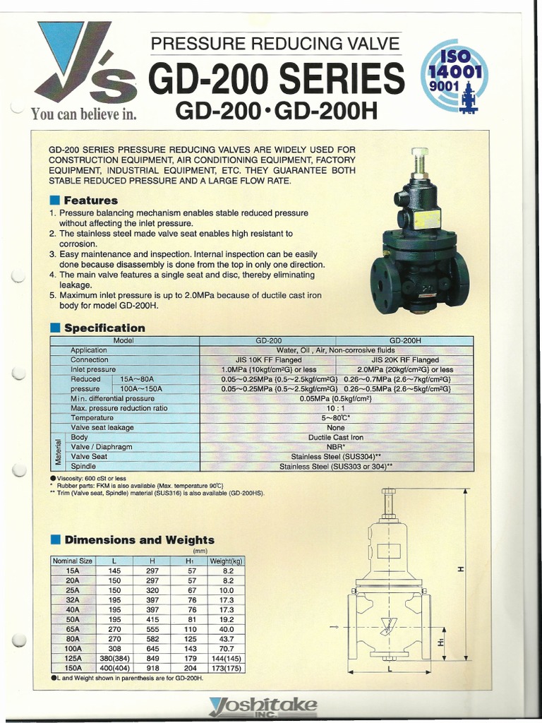 GD 200 Catalog | PDF | Valve | Viscosity