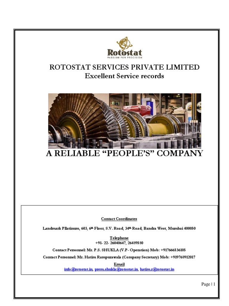 Company Profile Detailed | PDF | Turbine | Pump
