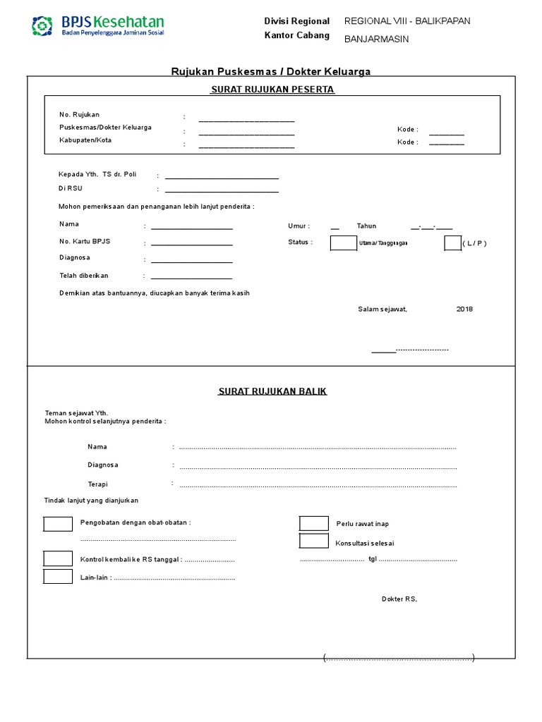Blanko BPJS | PDF | Bisnis | Pengembangan Diri