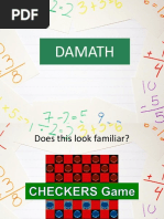 Damath Board Presentation | PDF | Competitive Games | Tabletop Games