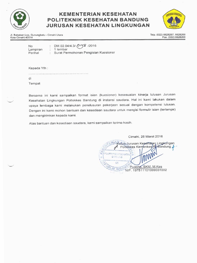 Surat Kepada Pimpinan (Stakeholder) | PDF