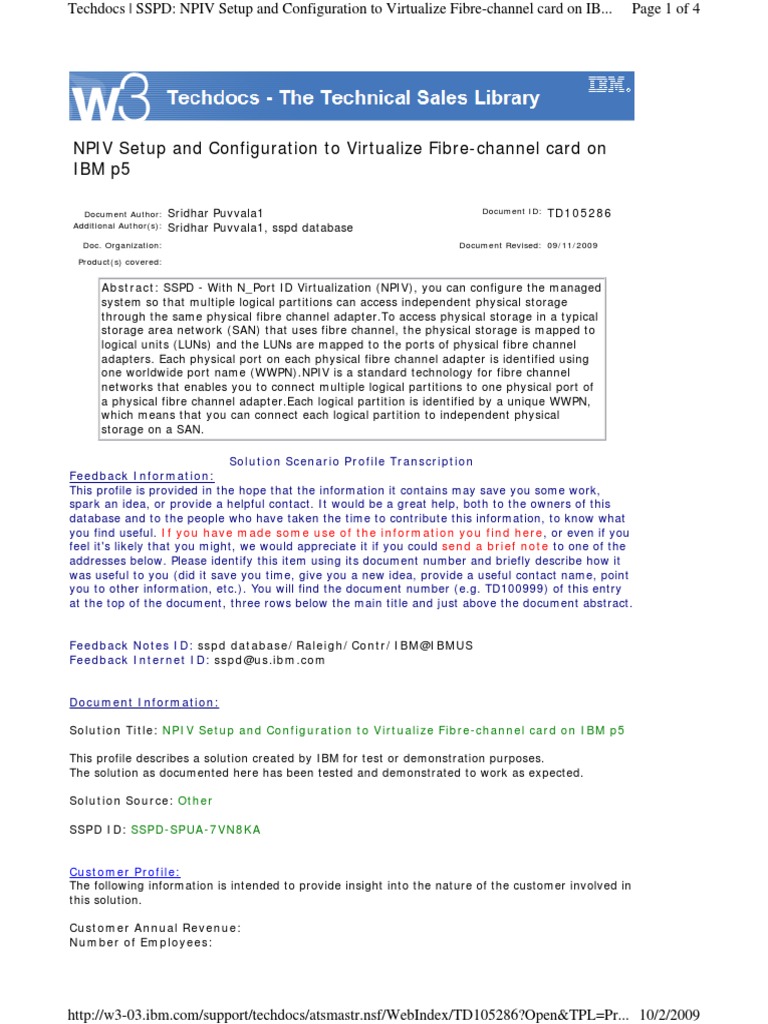 AIX NPIV Setup PDF | PDF | Digital Technology | Computing
