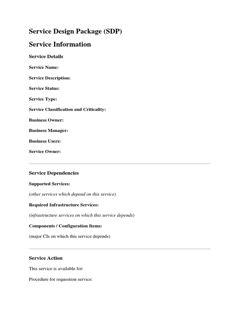 Service Design Package | PDF | Business | Technology & Engineering