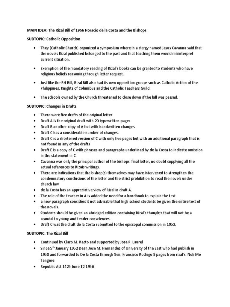 Mind Map Rizal | PDF