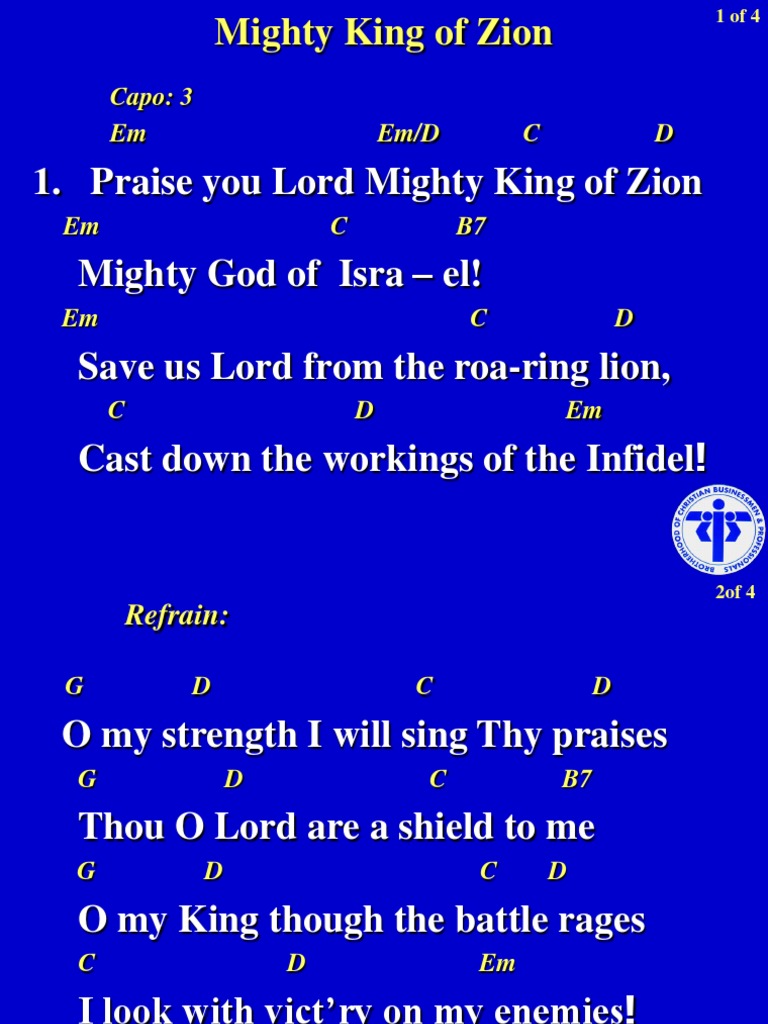 Mighty King of Zion Lyrics | PDF