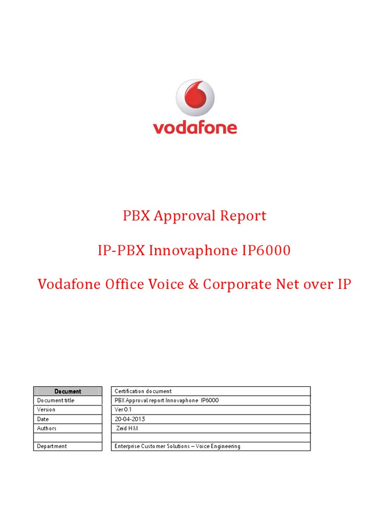 Innovaphone IP6000 PBX Final Approval Report v01 | PDF | Session ...