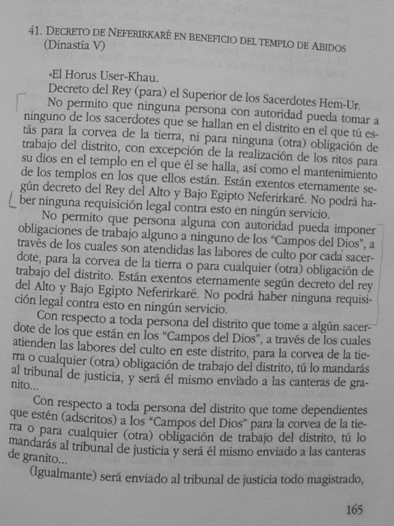 Decreto de Neferirkare PDF | PDF