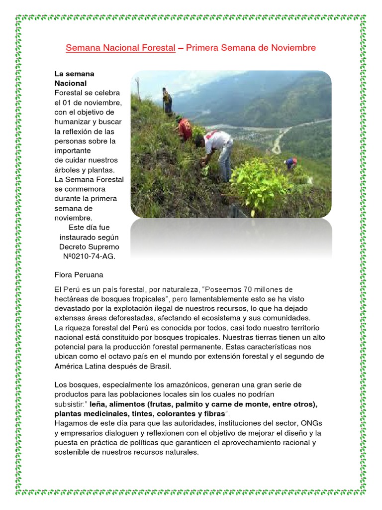 Fechas Cívicas de Noviembre en Perú | PDF | Los bosques | Perú