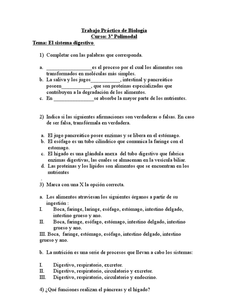 Trabajo Práctico de Biología | PDF | Salud y bienestar | Ciencia y ...