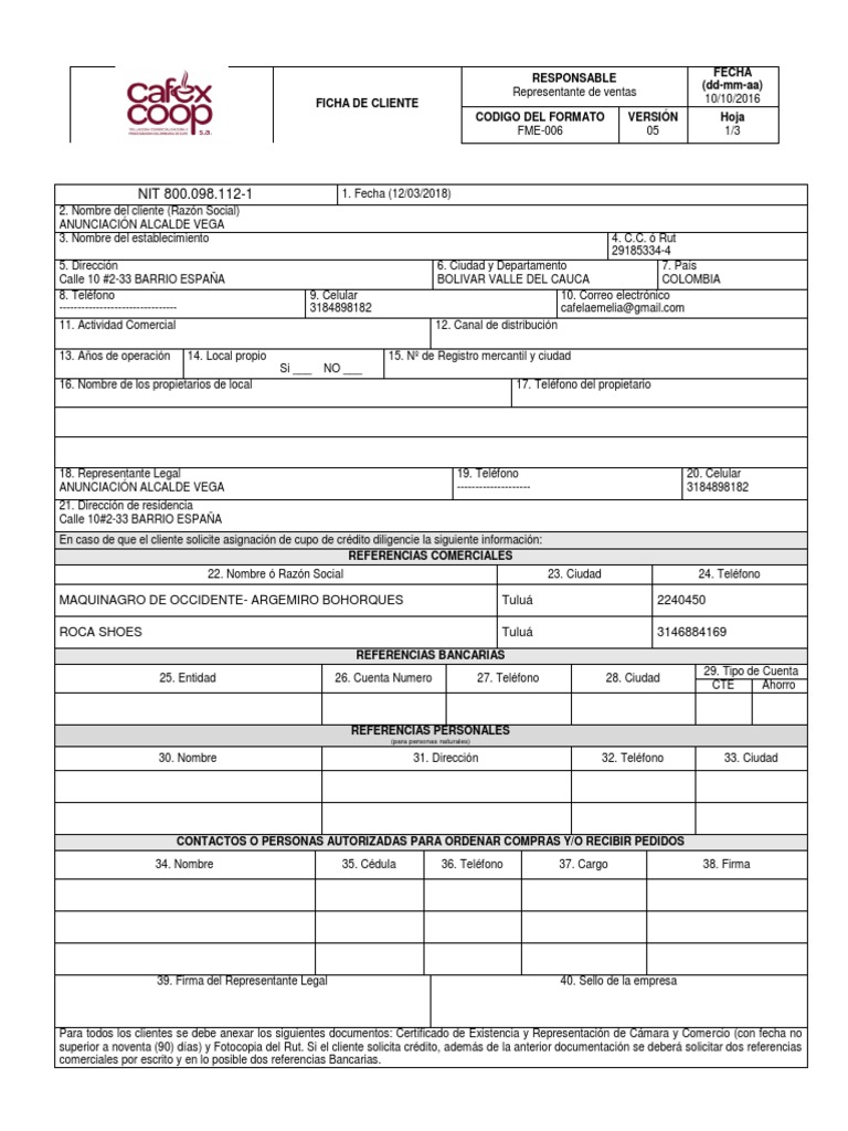 Ficha Cliente | PDF | Business