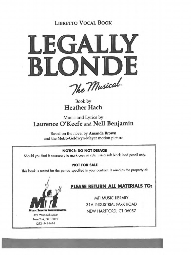 Legally Blonde Script | PDF