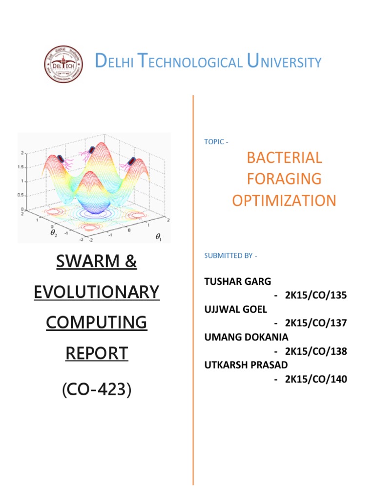 Swarm & Evolutionary Computing (CO-423) : Bacterial Foraging ...