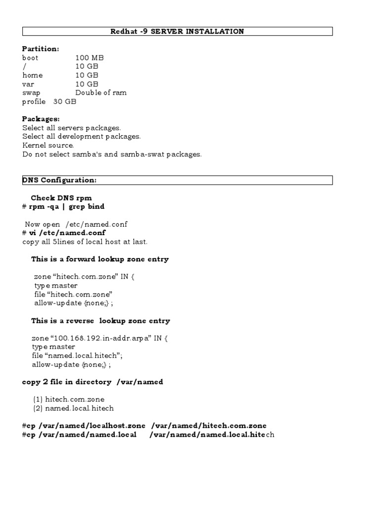 Linux Server Installation Configuration Manual | PDF | Proxy Server | Hypertext Transfer Protocol