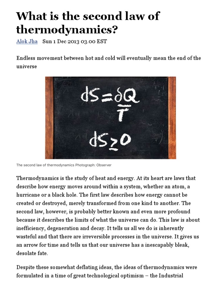 2nd Law of Thermodynamics | PDF | Heat | Entropy