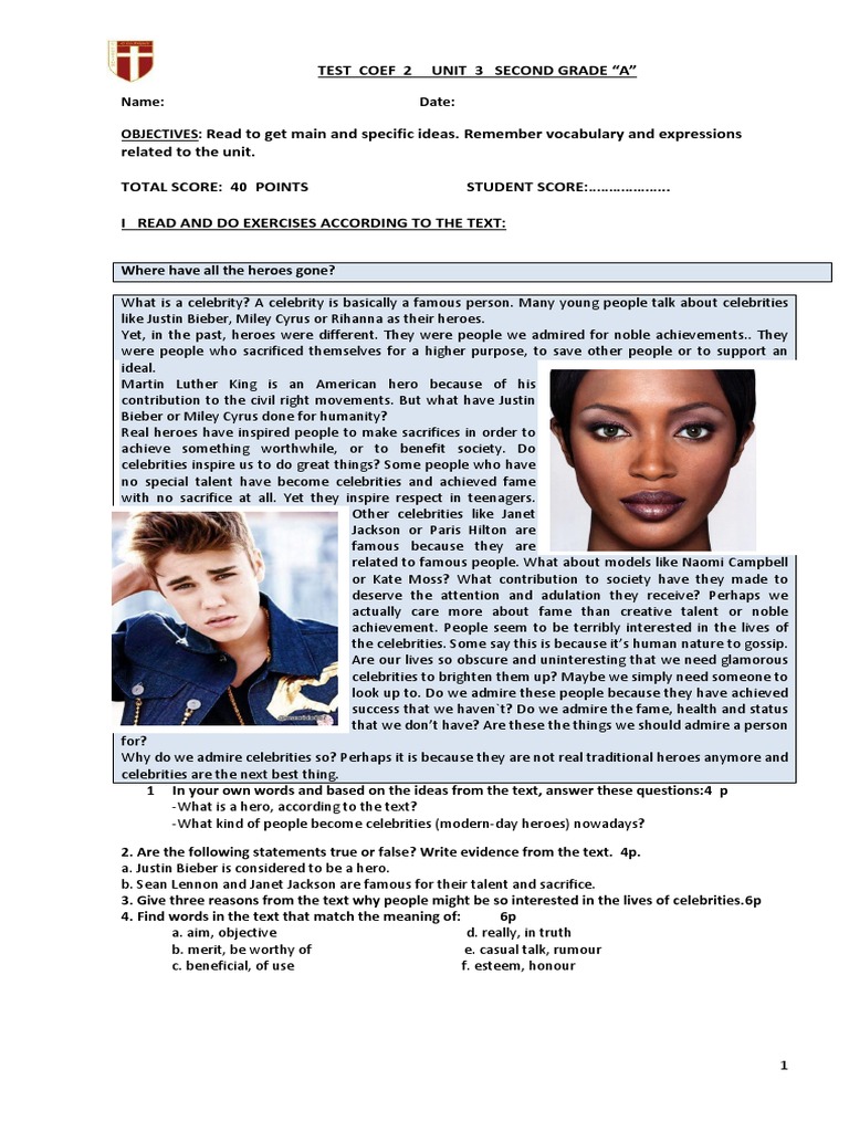 Reading-Comprehension 2nd Grade | PDF | Celebrity | Apple Inc.