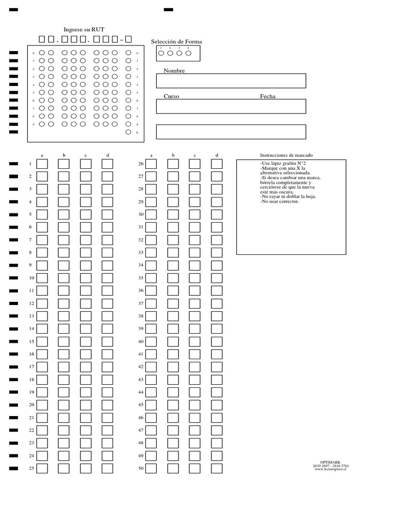 Hoja Respuesta Lector (SIMCE).pdf | Deportes
