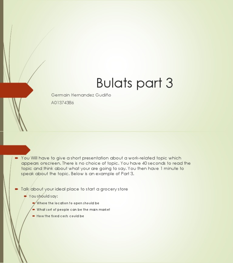 Bulats Part 3 | PDF