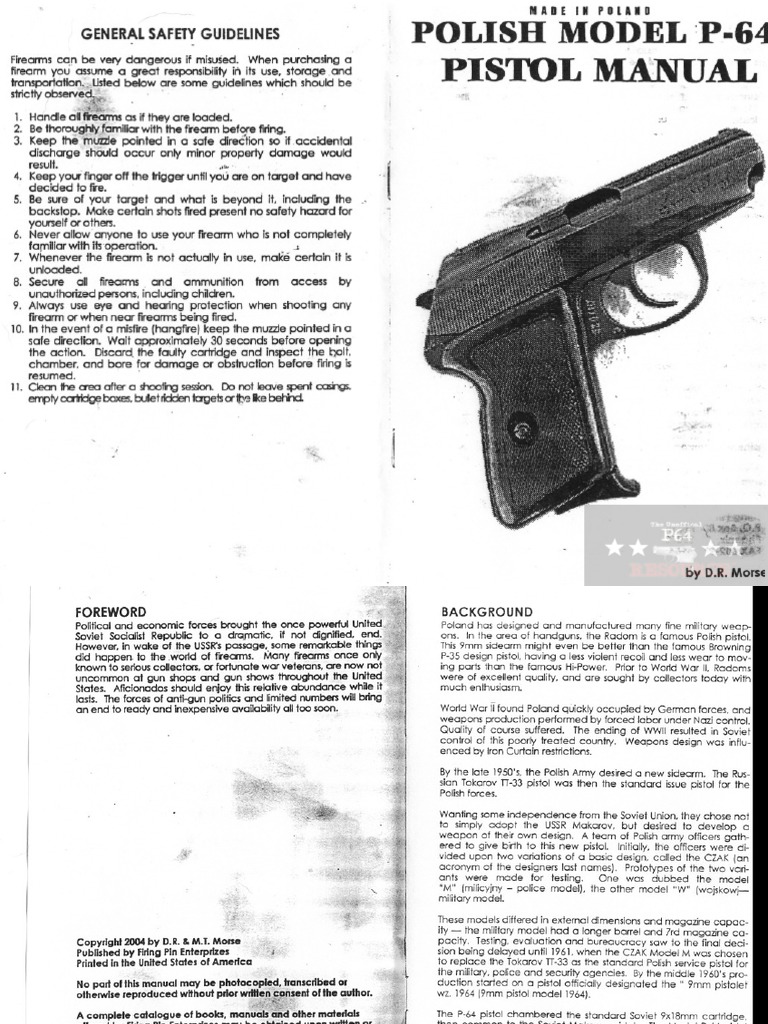 Radom P64 Manual | PDF