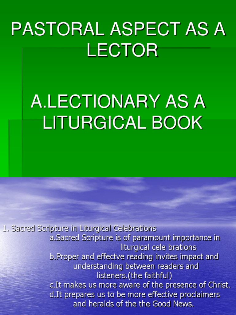 Preparing to Proclaim the Word: A Guide for Lectors | PDF | Lectionary ...