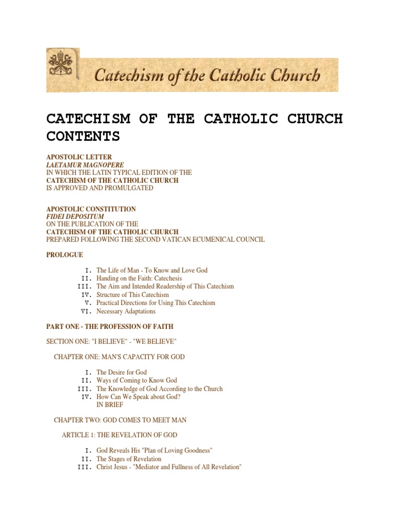 Catechism of The Catholic Church | PDF | Catholic Church | Catechism