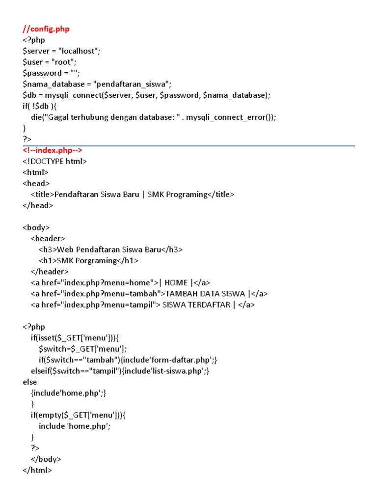 File CRUD HTML PHP Mysql | PDF
