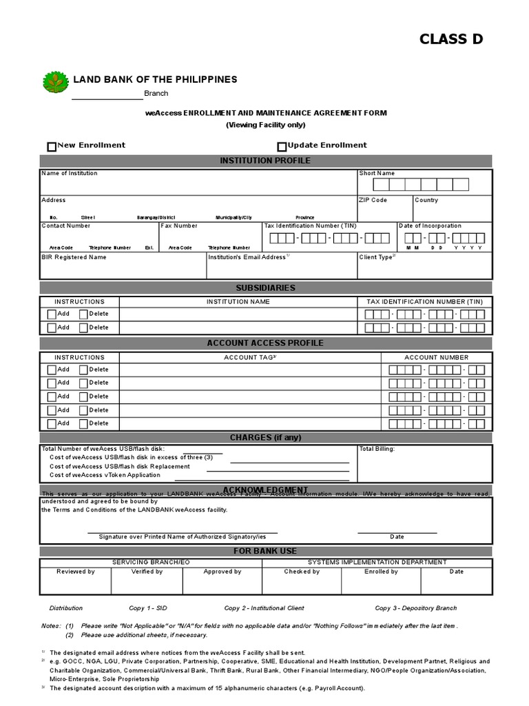 WeAccess Updated Viewing Enrollment Form (Protected) | PDF | Automated ...