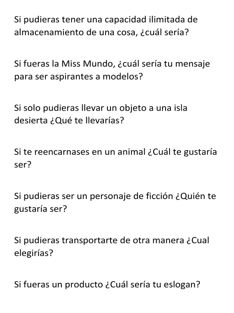 Preguntas Locas | PDF