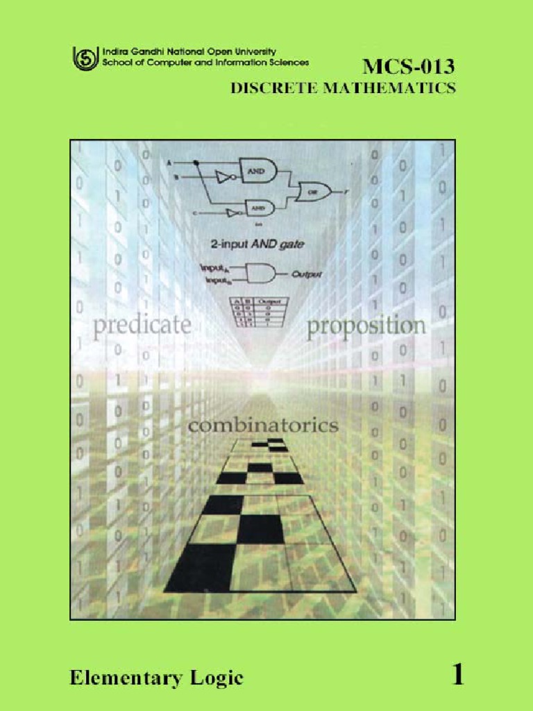 MCS-013 Block-1 PDF | PDF | Discrete Mathematics | Argument MCS-013 Block-1 PDF | PDF | Discrete Mathematics | Argument