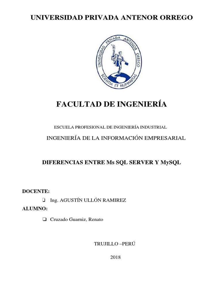 SQL Server Vs Mysql | PDF | Mi sql | Servidor SQL de Microsoft