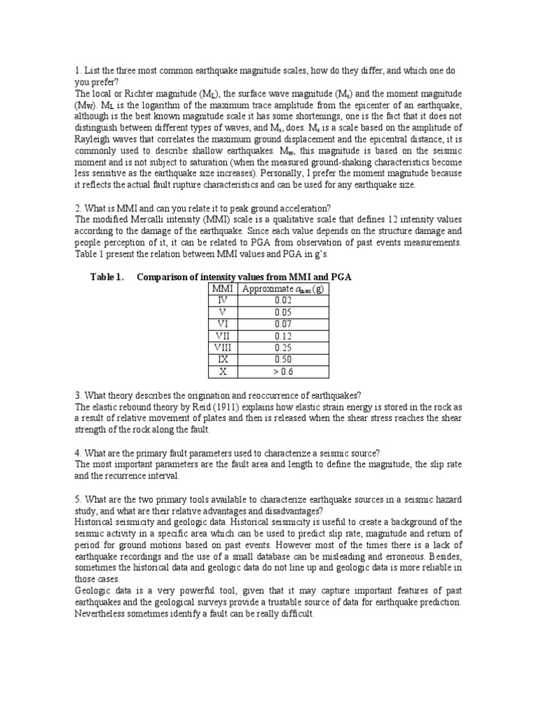 Basics of Earthquake Engineering | PDF | Earthquakes | Moment Magnitude ...