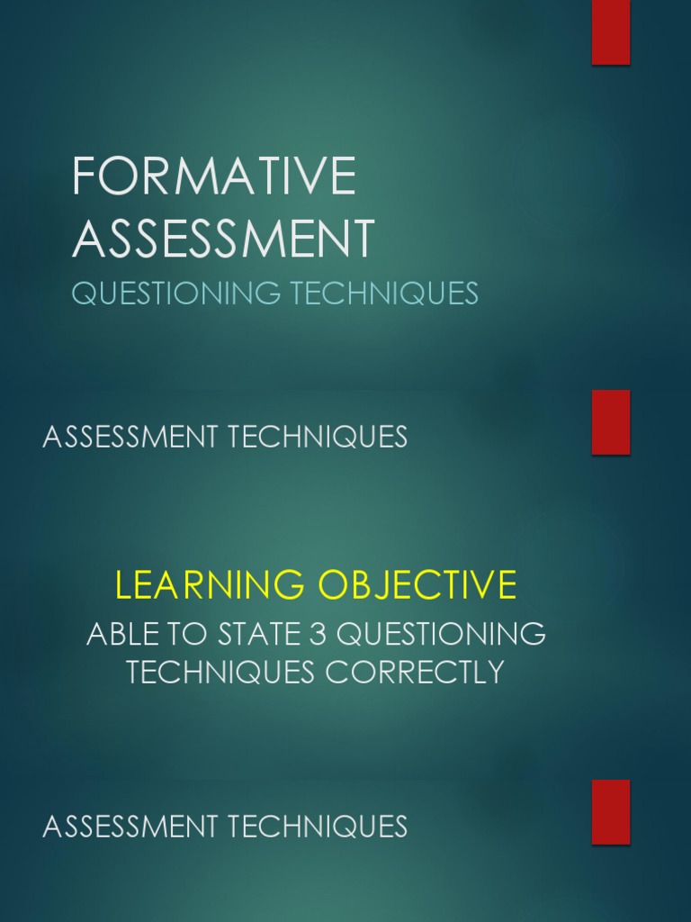 Formative Assessment: Questioning Techniques | PDF
