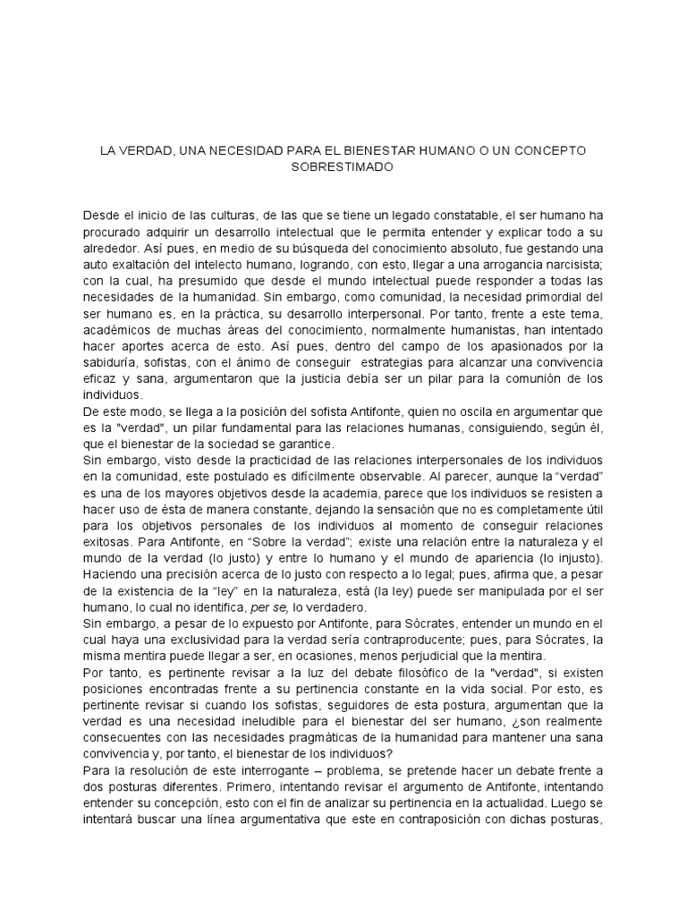 Antifonte | PDF | Verdad | Friedrich Nietzsche