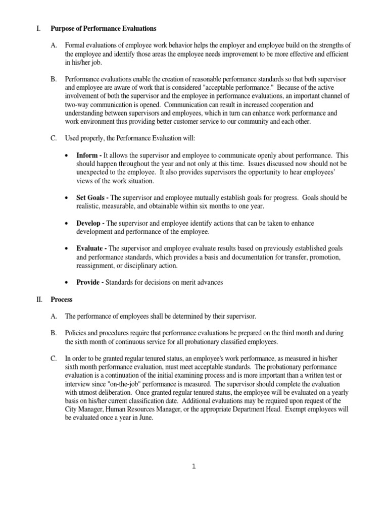Performance Evaluation Handbook | PDF | Performance Appraisal | Supervisor
