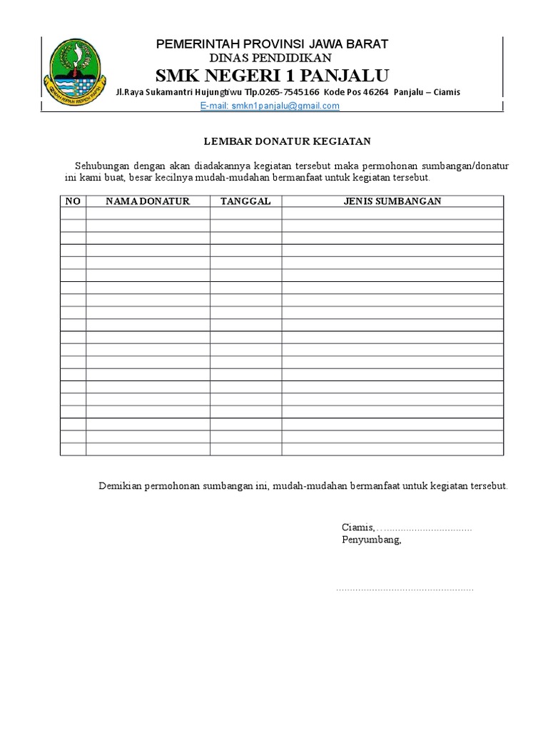 Lembar Donatur | PDF