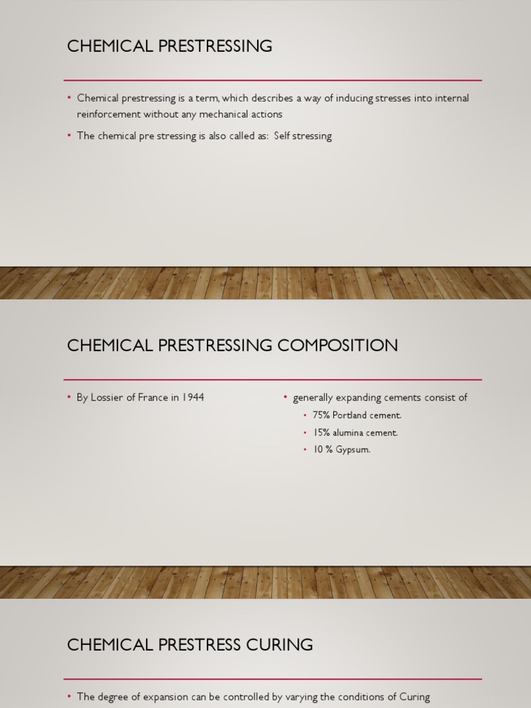 Chemical Prestressing Procedure Overview | PDF | Prestressed Concrete ...