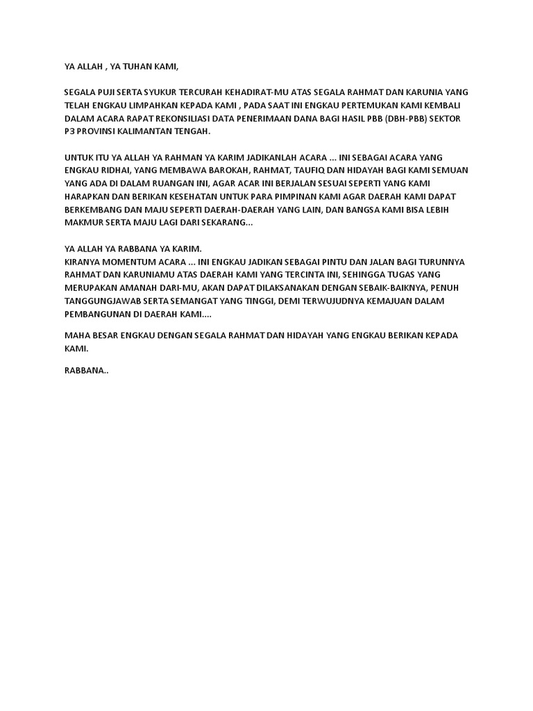 Doa Resmi | PDF | Agama & Spiritualitas