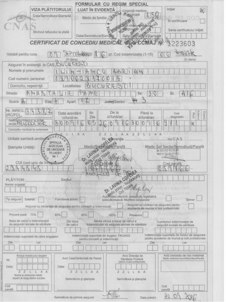 Concediu Medical | PDF