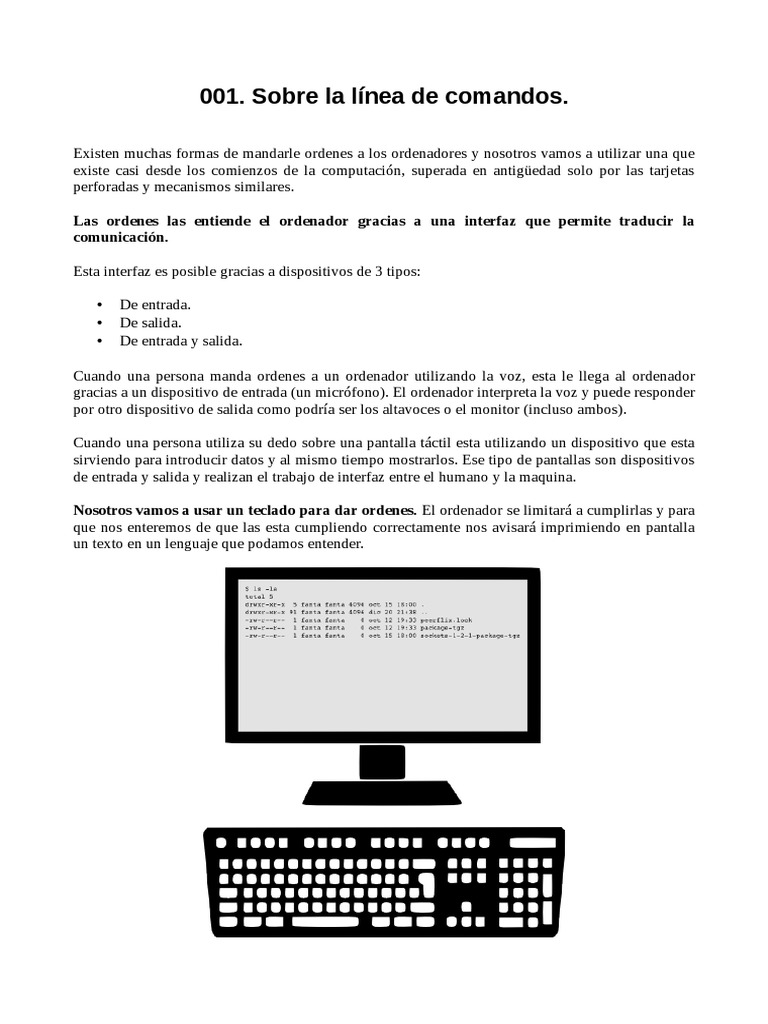 La Linea de Comandos en Linux | Interfaz de línea de comando | Archivo ...