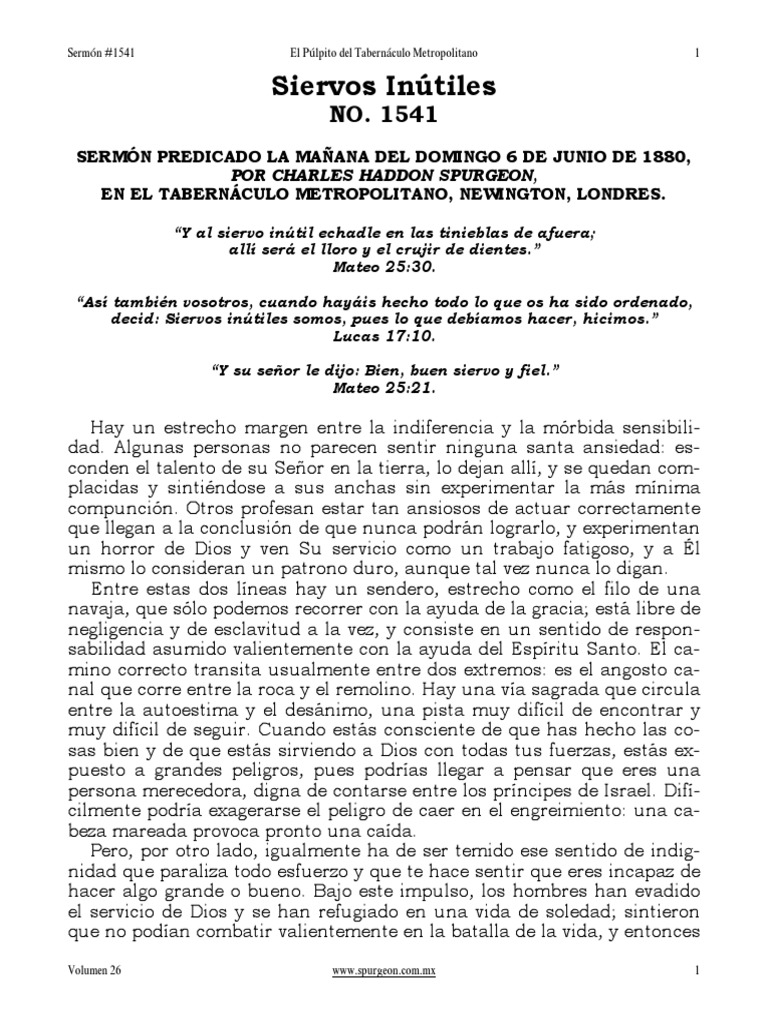 Siervo Inutil | PDF | Gracia en el cristianismo | Cristo (título)