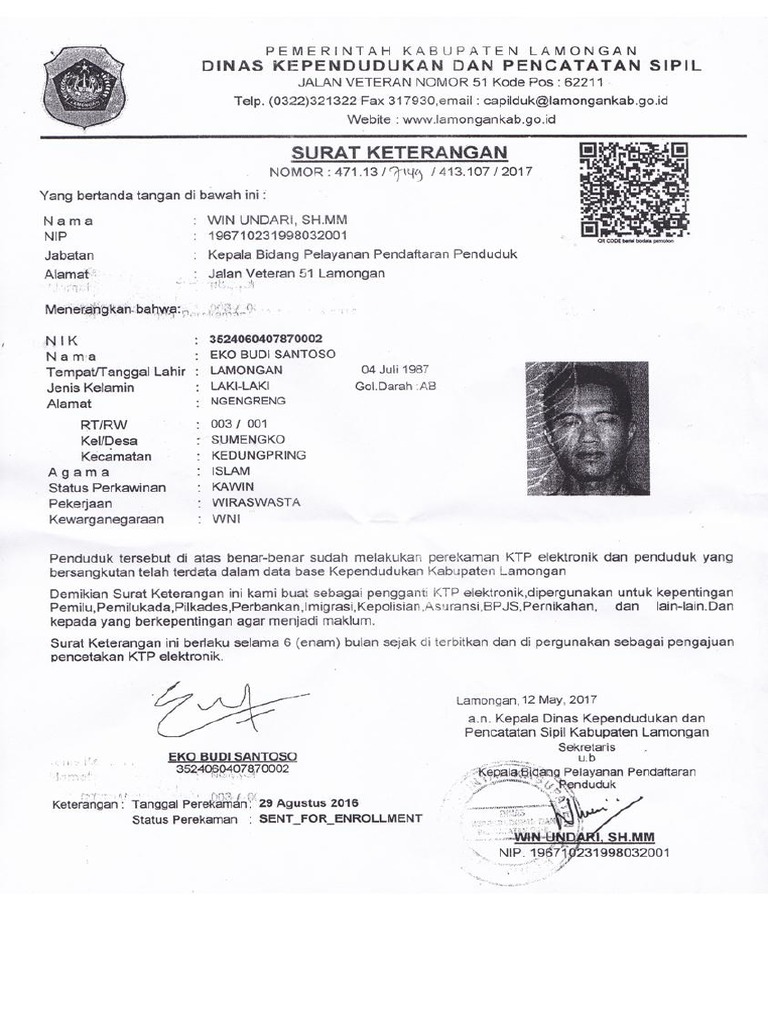 Surat Keterangan EKTP | PDF