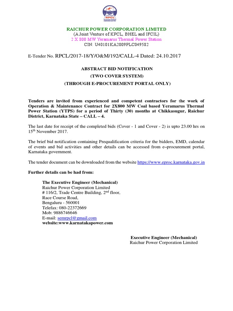 Tender Notification 24.10.2017 | PDF