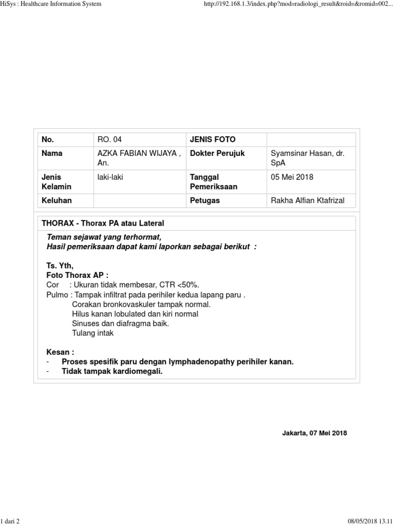 HiSys - Healthcare Information System | PDF