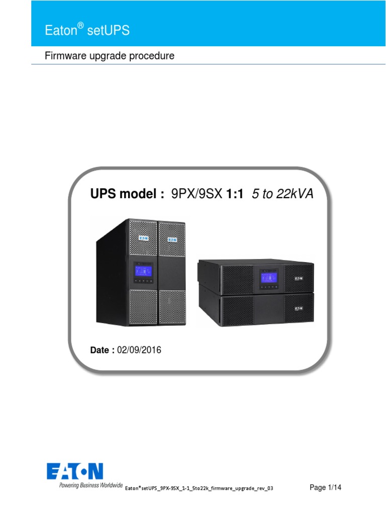 Eaton SetUPS 9PX 1-1 5to22k Firmware Upgrade Rev 03 | PDF | Flash ...