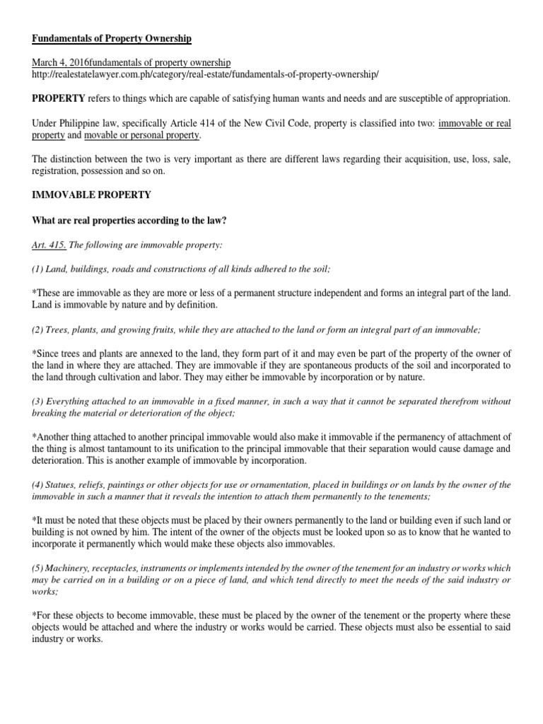 Fundamentals of Property Ownership | PDF | Property | Real Property
