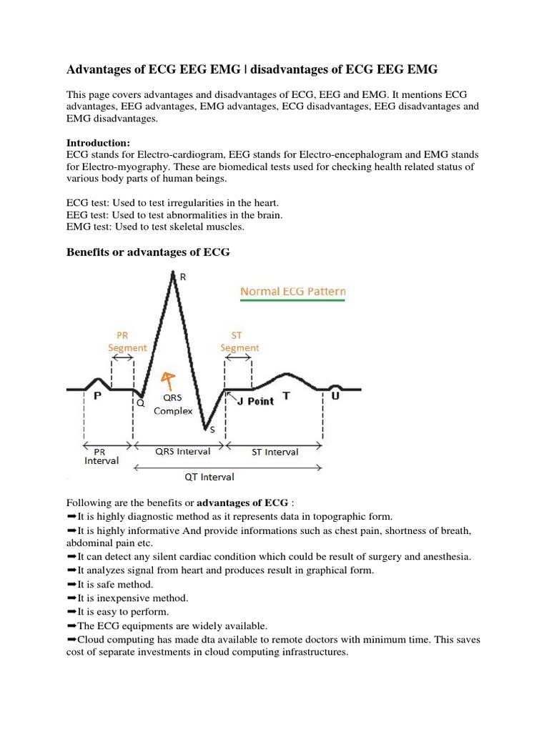 Ecg Eeg Emg | Download Free PDF | Electromyography | Electrocardiography